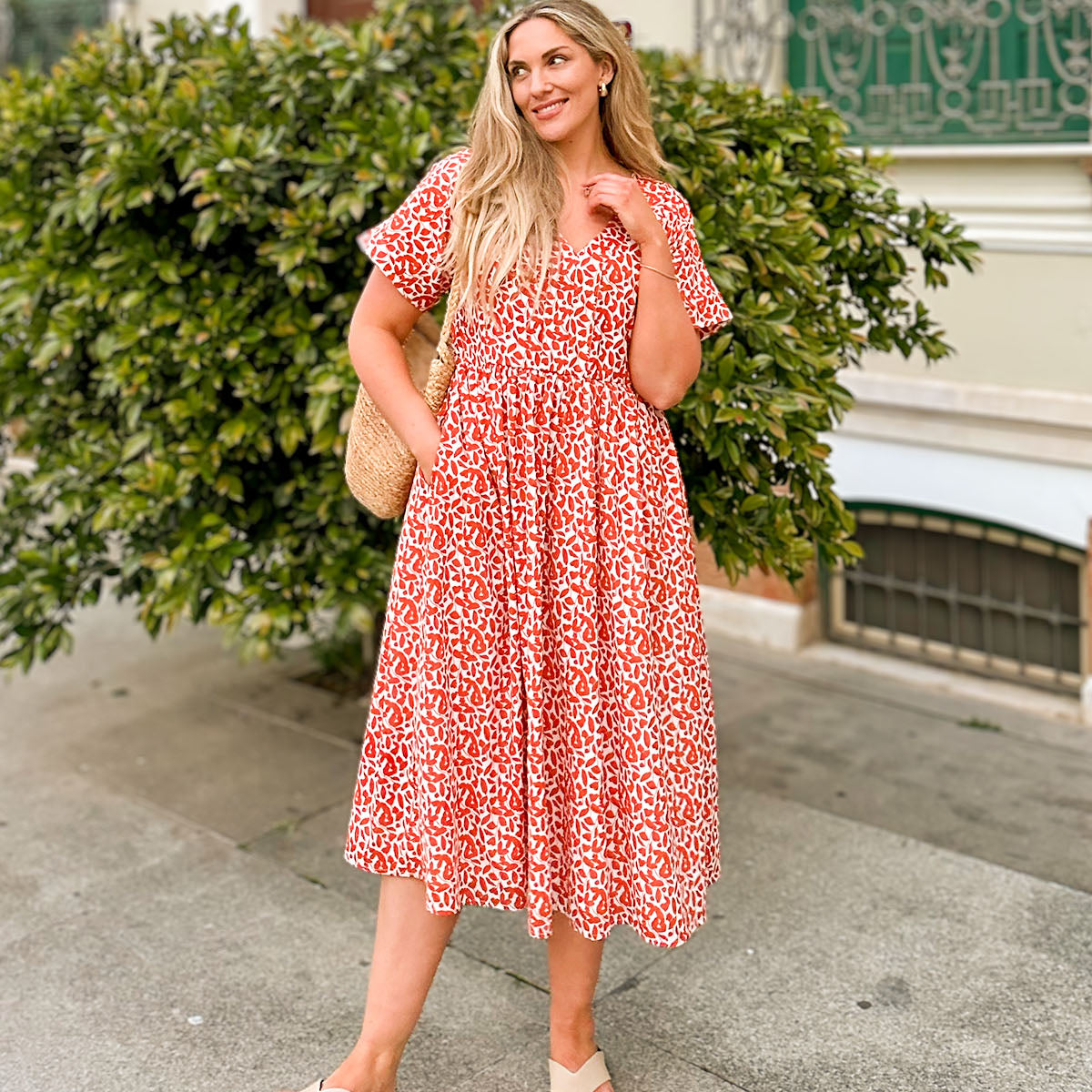 Fern Dress - Terracotta Print – This is Unfolded