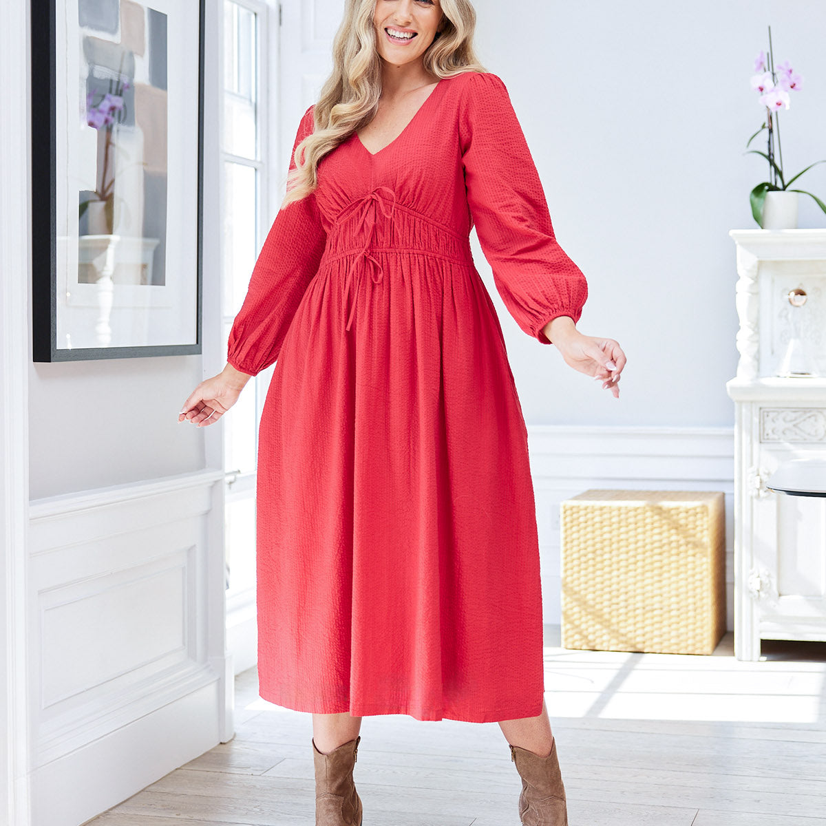Miriam Red Seersucker Dress – This is Unfolded