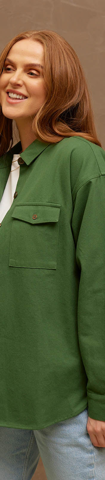 Rita - Utility Shacket - Khaki – This is Unfolded