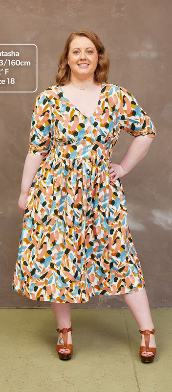 Rodica Brushstroke Print Dress – This is Unfolded