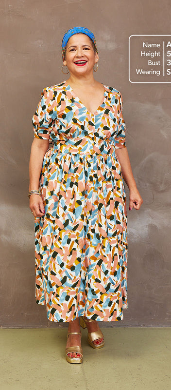 Rodica Brushstroke Print Dress – This is Unfolded