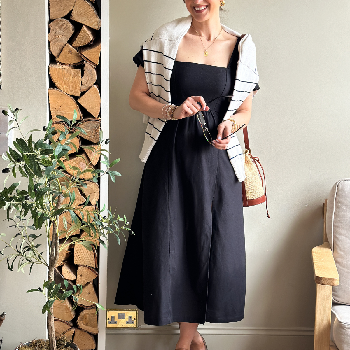 Jaya - Square Neck Sundress - Black - Sample – This is Unfolded