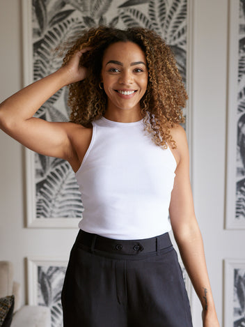 Abbey Rib Vest - Black – This is Unfolded