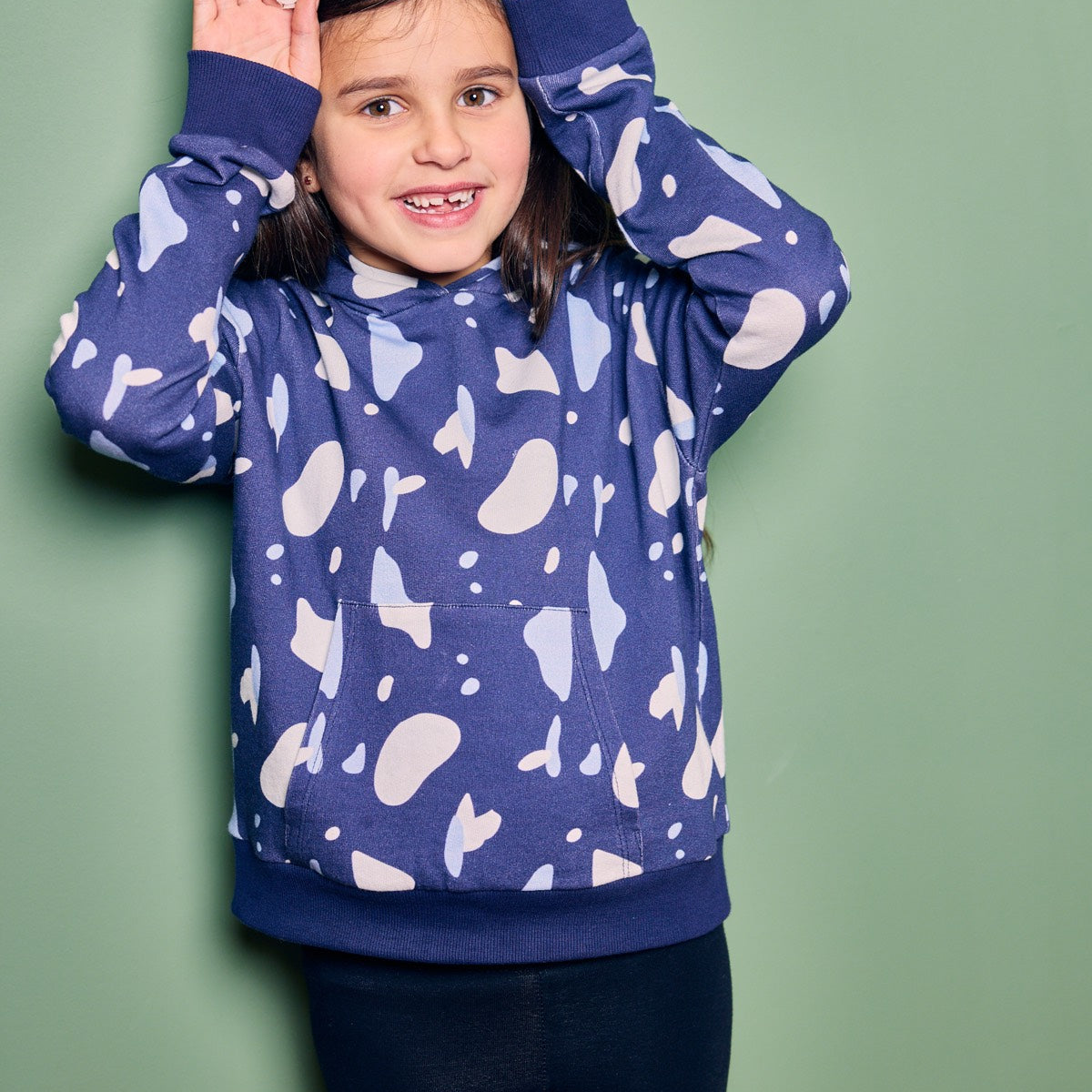 Seb - Kids Hoodie - Navy Terrazzo Print – This is Unfolded